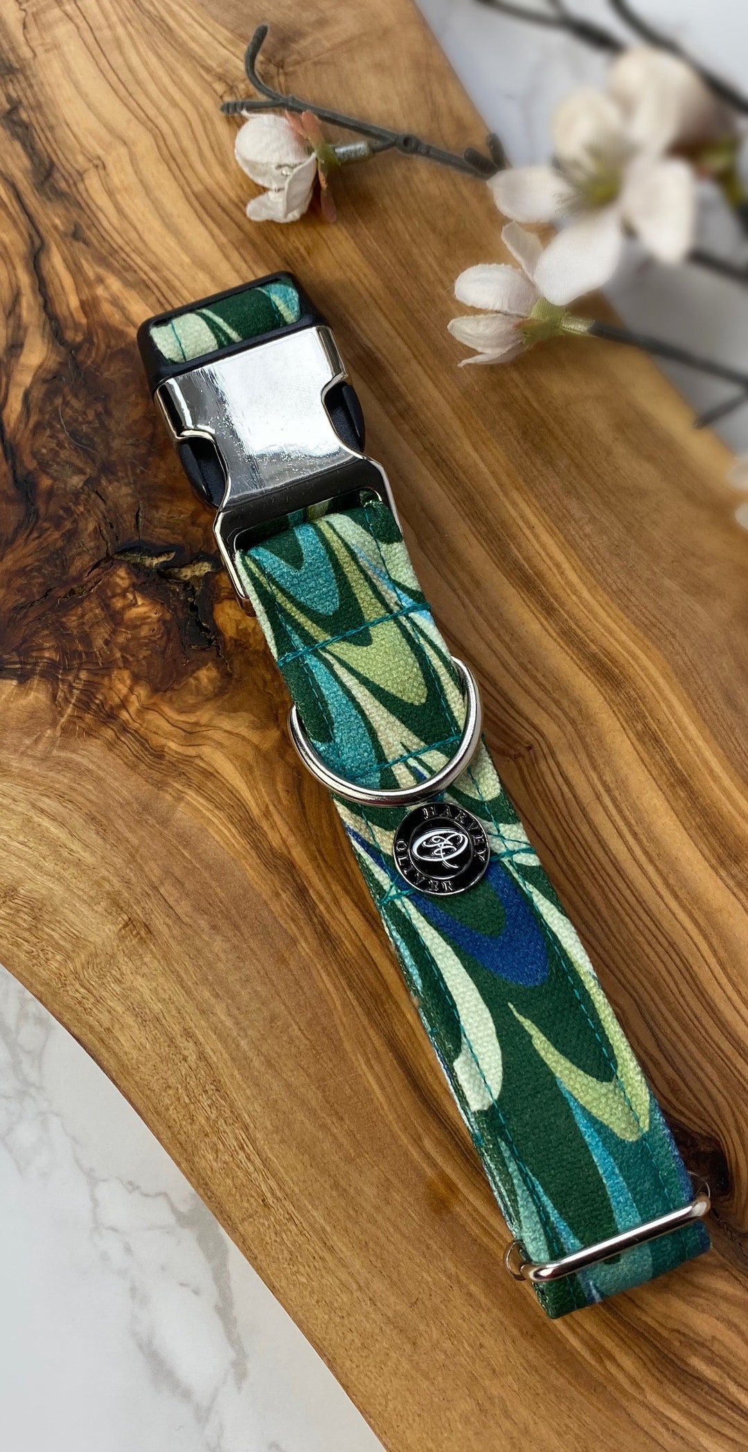 Ocean Breeze Dog Collar and Lead- Handmade Coastal Style, Retro Vibes ...