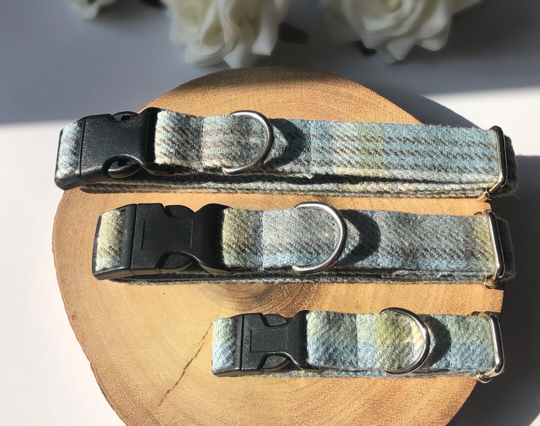 Duck Blue Tweed Dog Collar, Optional Matching Lead Available - Etsy