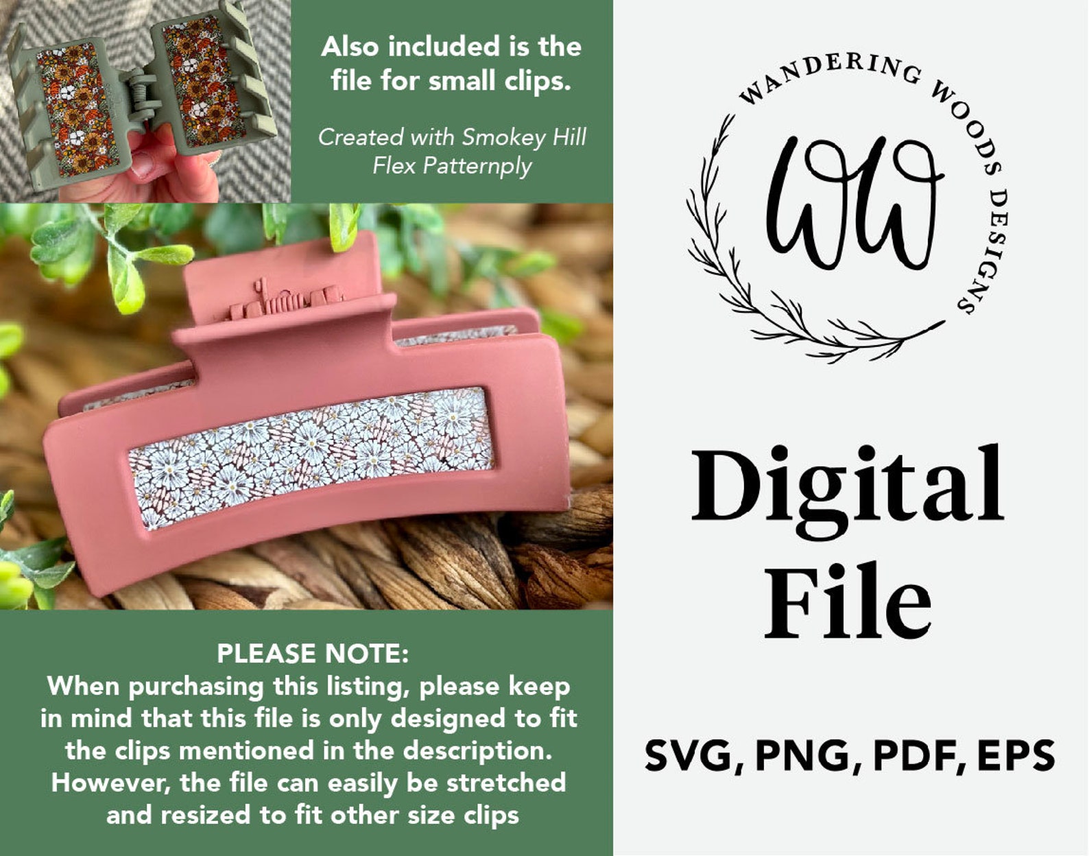 Claw Clip Laser SVG // Laser Cut Jewelry Svg // Glowforge Svgs, Laser ...