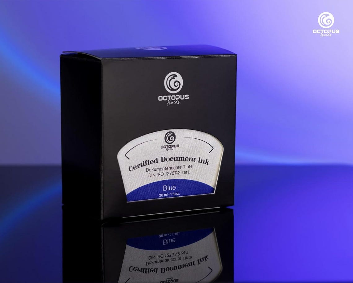 Octopus Document Ink Blue Bottle 30ml, Certified Fountain Pen Ink ...