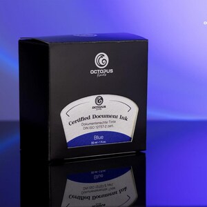 Octopus Document Ink Blue Bottle 30ml, Certified Fountain Pen Ink ...