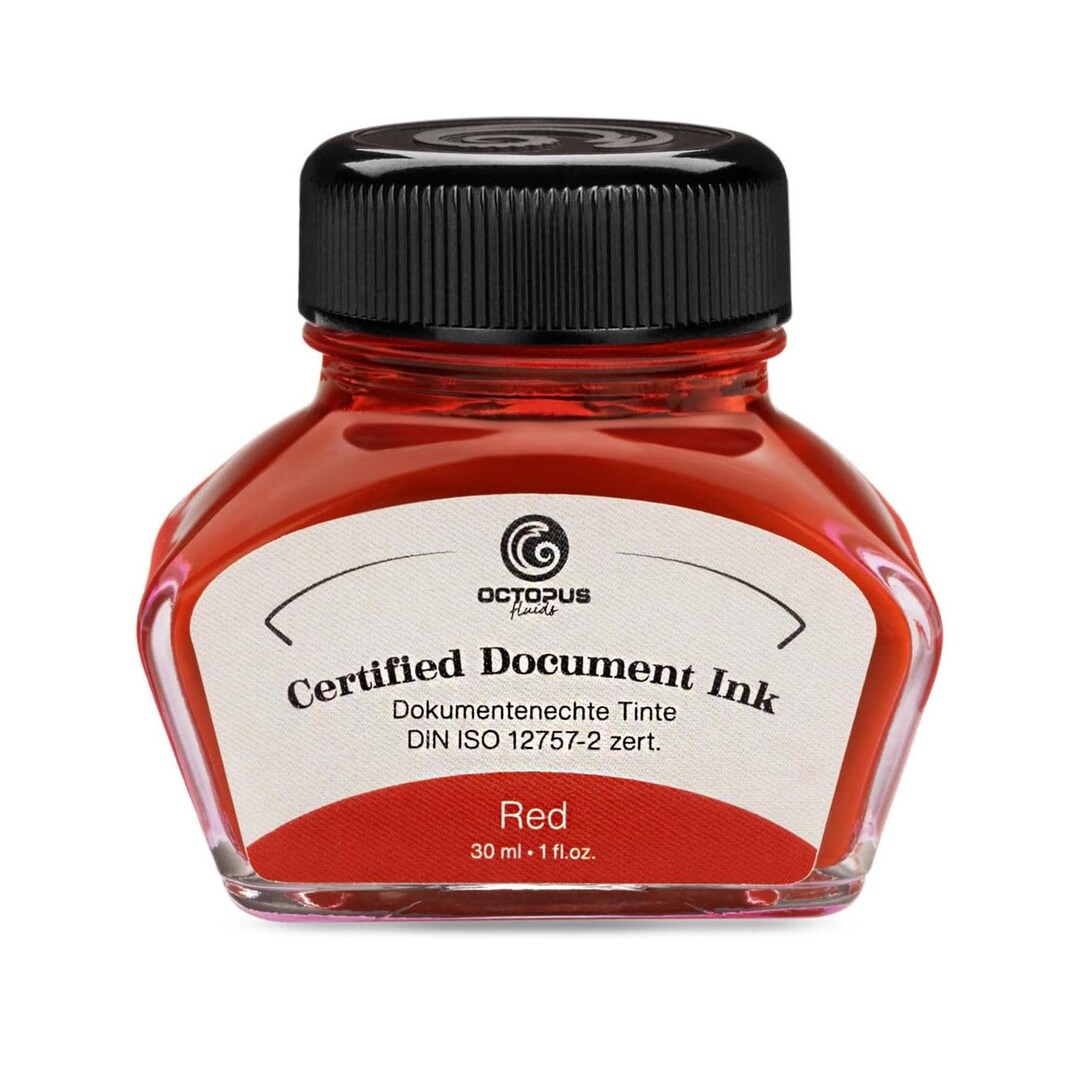 Octopus Document Ink Red Bottle 30ml, Certified Fountain Pen Ink ...