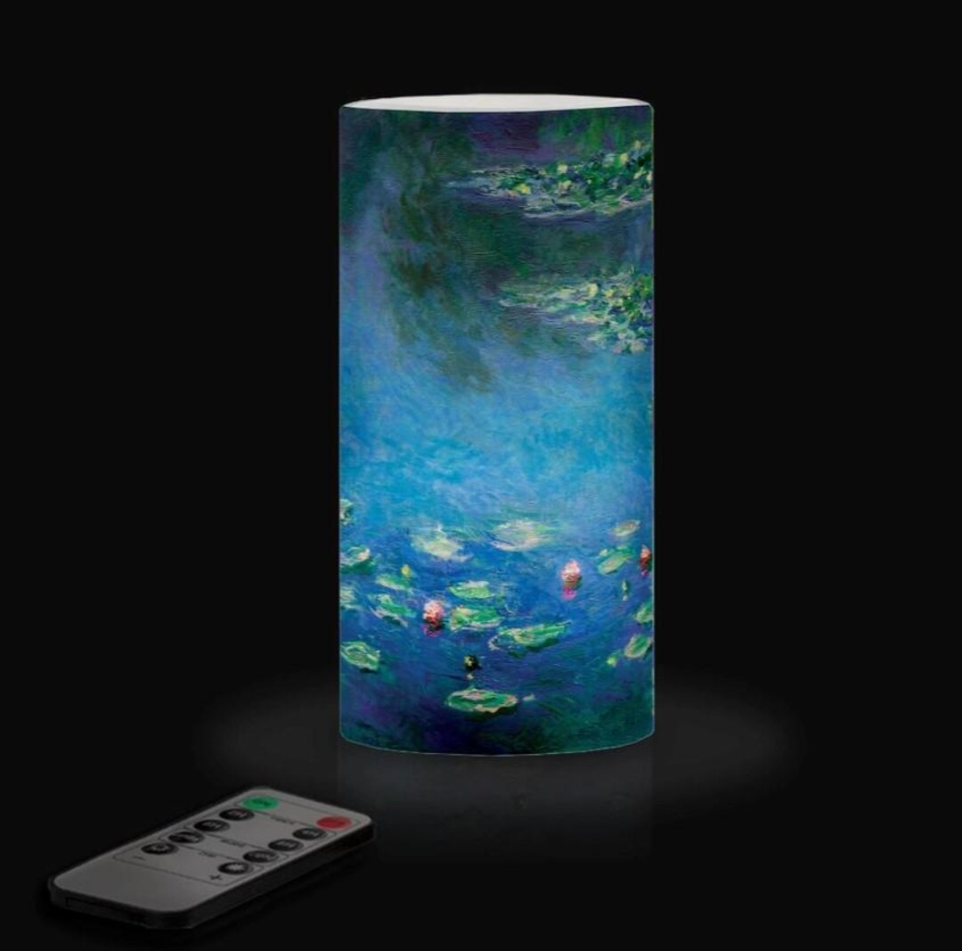 Flameless Wax Candle 6 In. LED - Inspired by Claude Monet "water Lilies ...