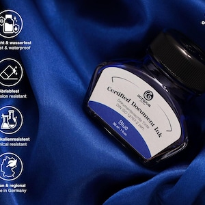 Octopus Document Ink Blue Bottle 30ml, Certified Fountain Pen Ink ...