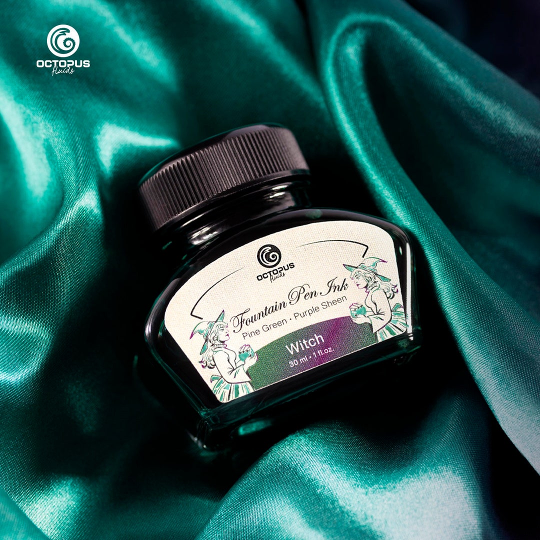 Octopus Sheen Ink Green With Purple Bottle 30ml - WITCH - Etsy