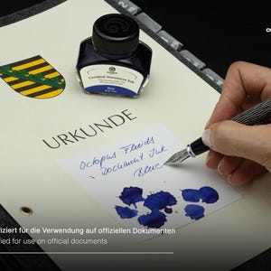 Octopus Document Ink Blue Bottle 30ml, Certified Fountain Pen Ink ...