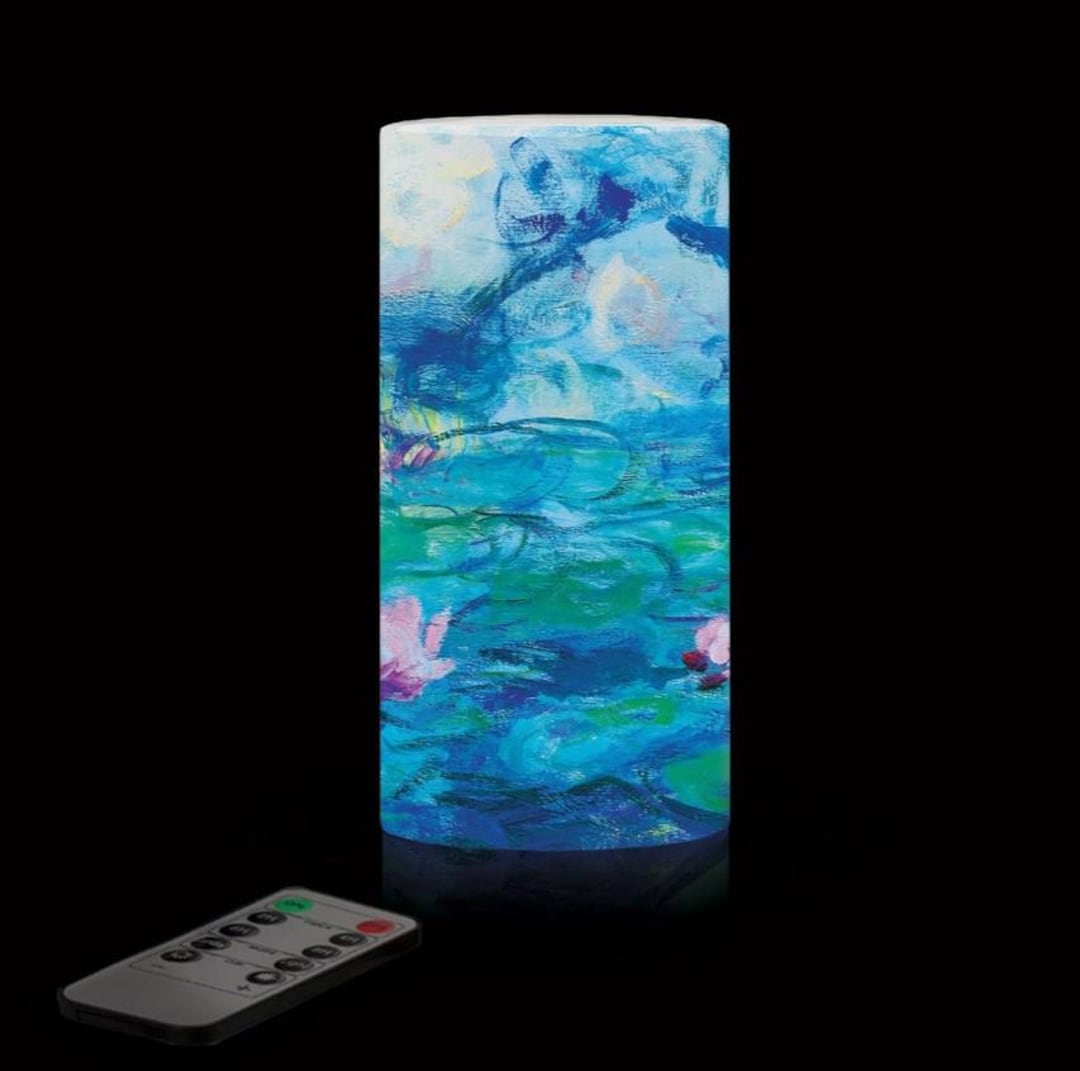 Flameless Wax Candle 6 In. LED - Inspired by Claude Monet "nympheas" - Etsy