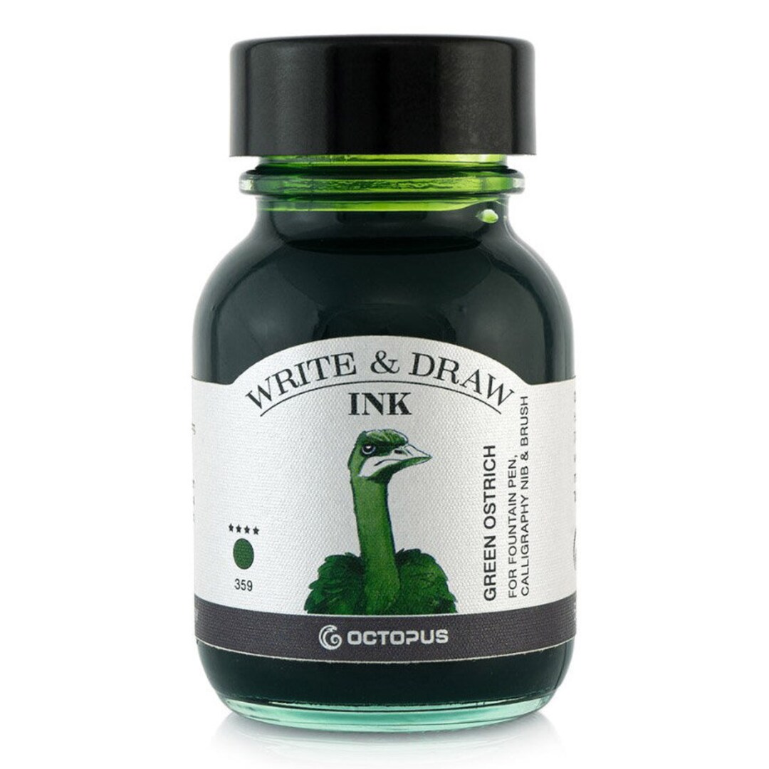 Octopus Write & Draw Ink Bottle 50ml - GREEN OSTRICH - Etsy