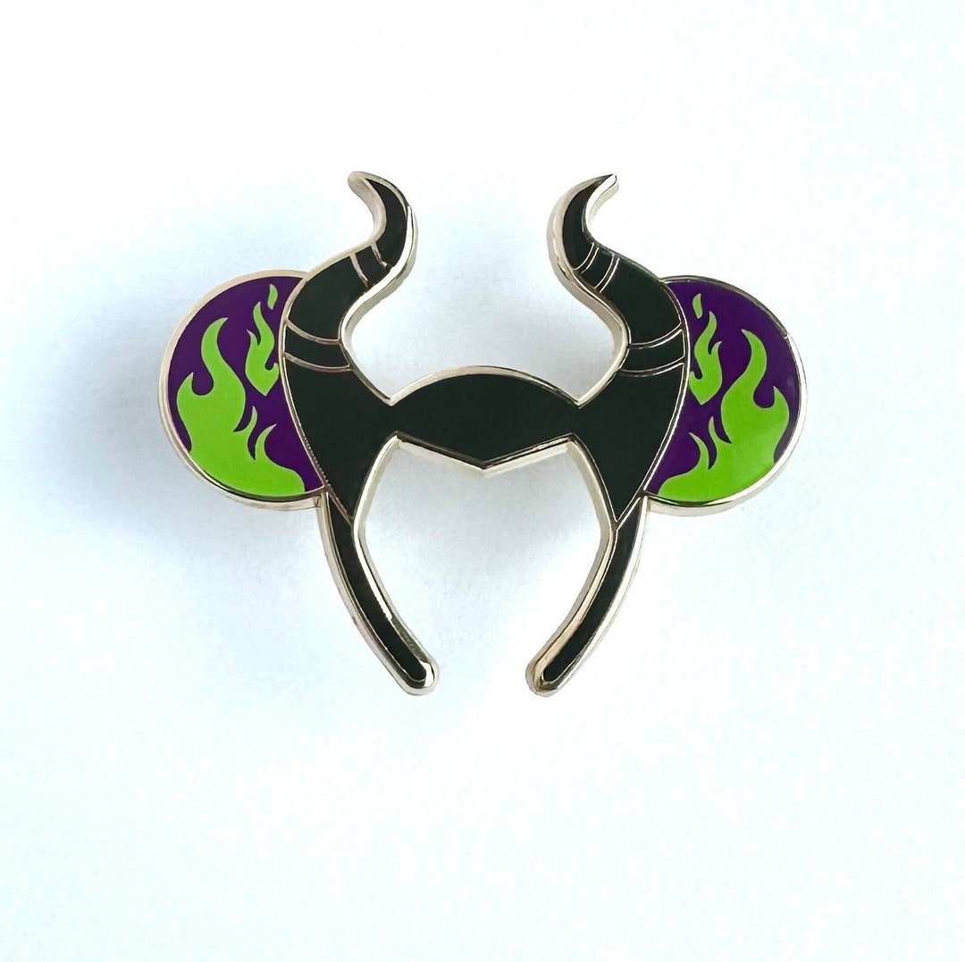 Dark Fey Ears Pin - Maleficent Inspired, Disney Fantasy Pin, Hard ...