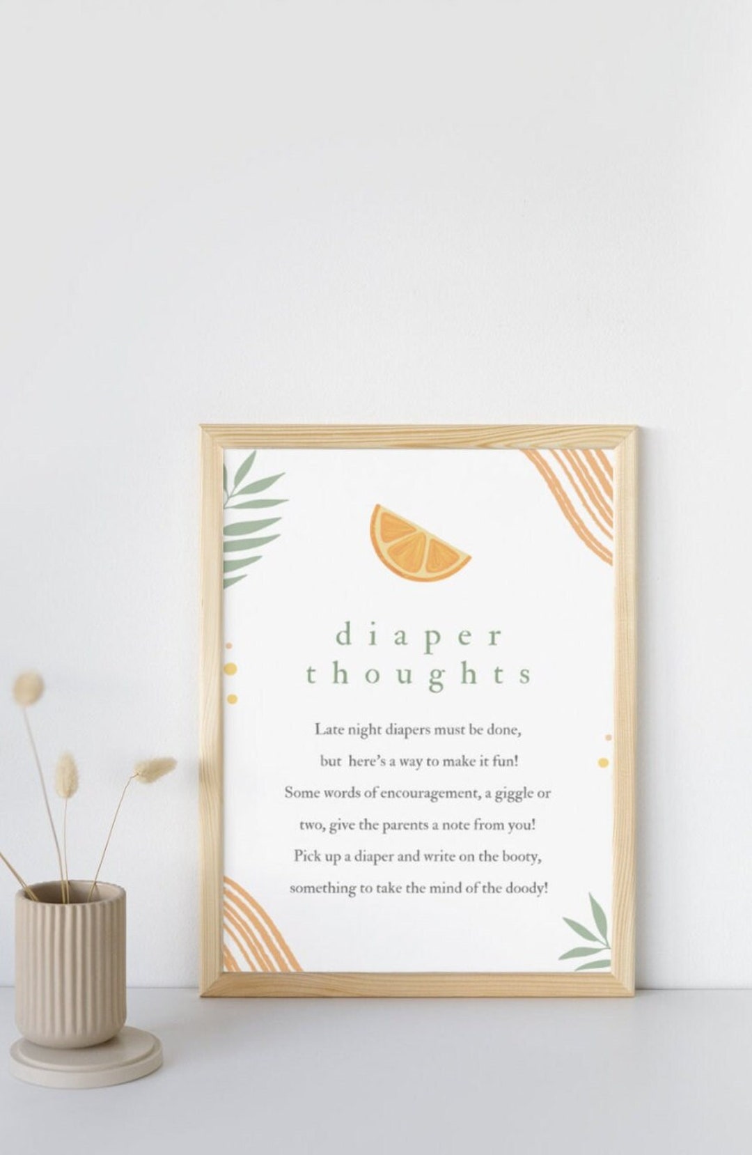 Diaper Thoughts Printable, Cutie on the Way Baby Shower Printable, Baby ...