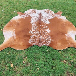 Genuine Brown and White Cowhide Rug, Brazilian Hair on Cowhide Rug, Real Cowhide Rug - Etsy