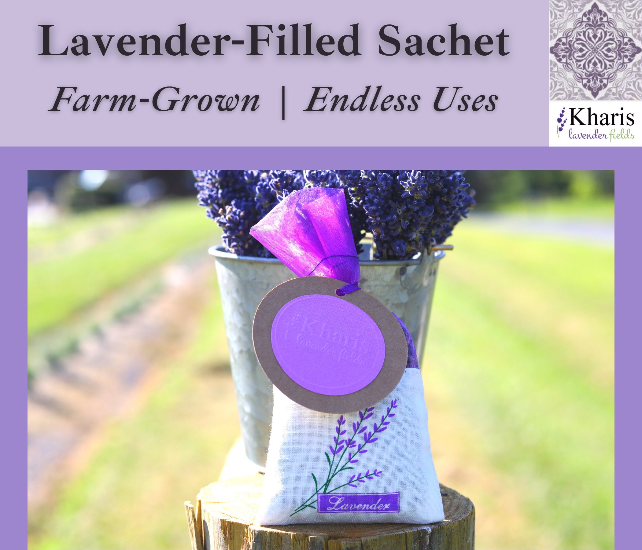 Lavender-Filled Sachets Farm-Grown Drawer Freshener Moth | Etsy