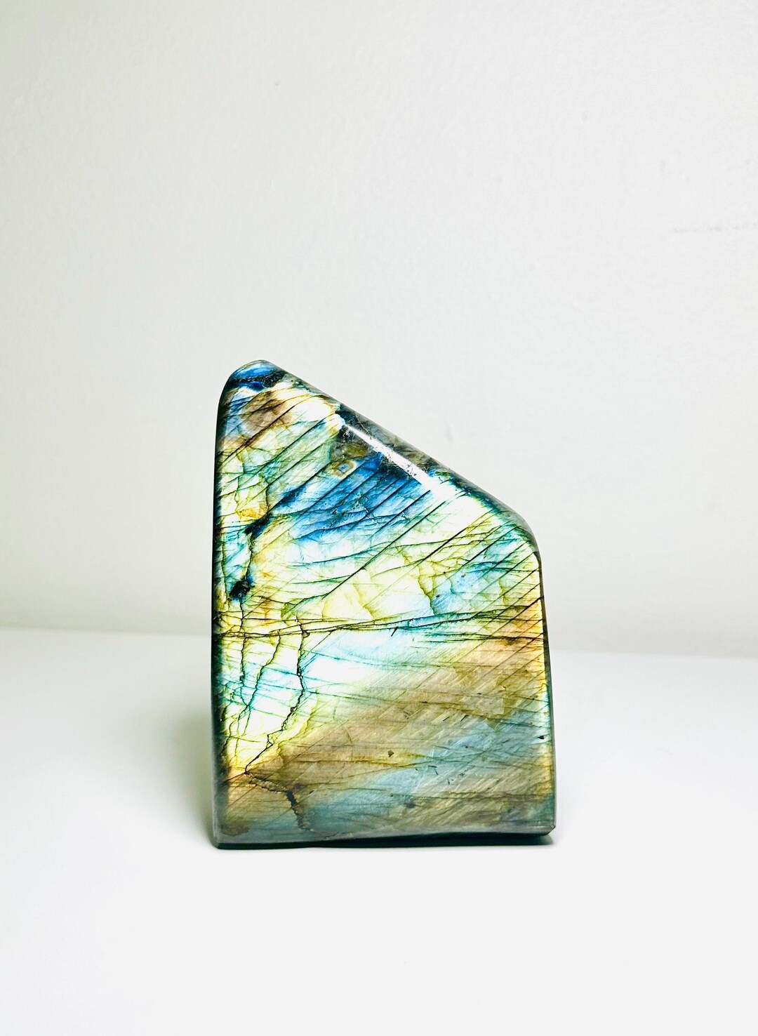 Rare Trapeze Shaped High Grade Labradorite Freeform With Rainbow Flash ...