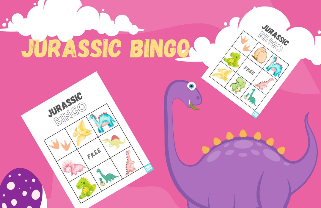 JURASSIC Bingo for Kids of ALL Ages (digital Download Available to ...