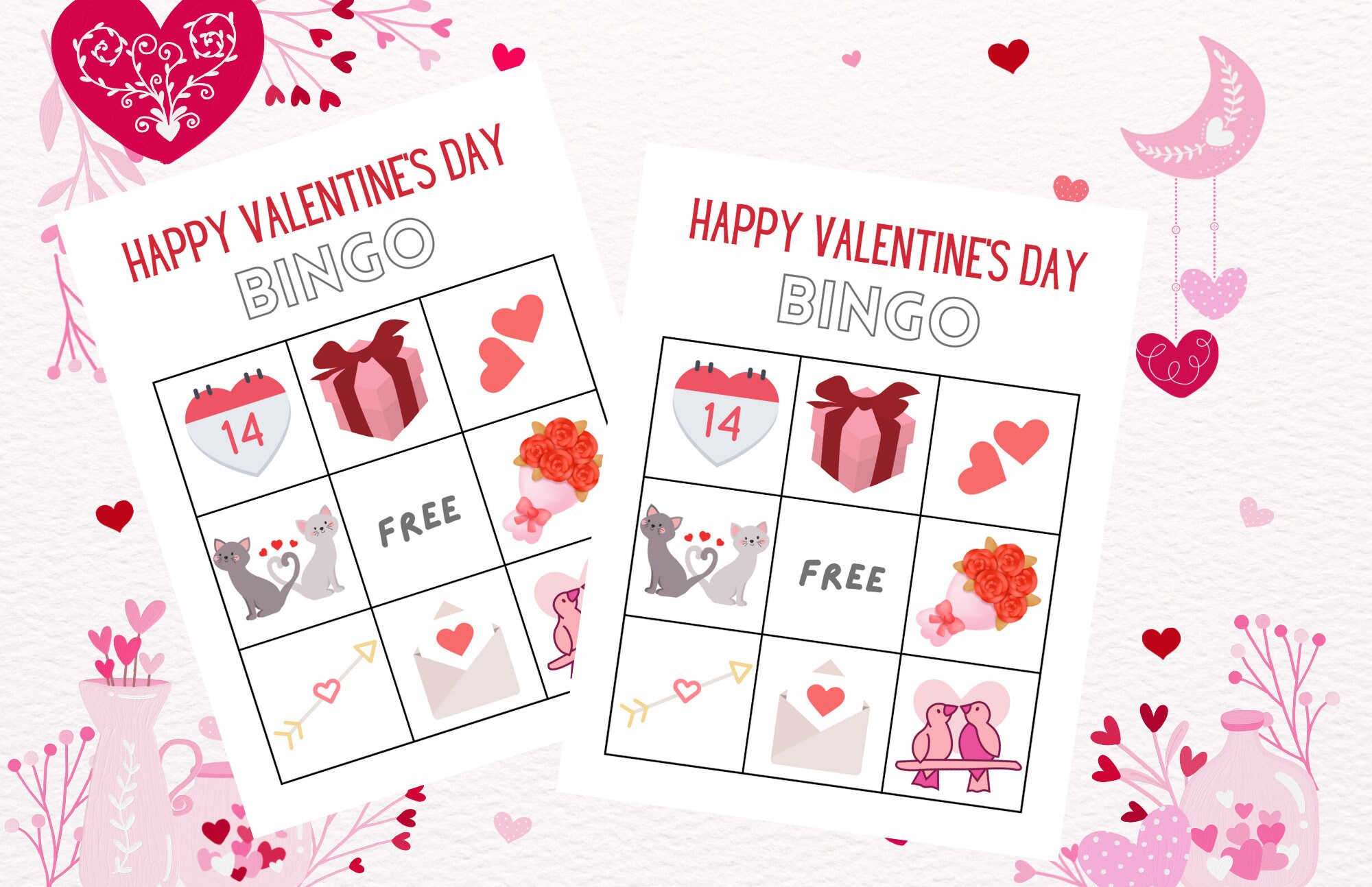 VALENTINE'S DAY Bingo for Kids of ALL Ages (digital Download Available ...