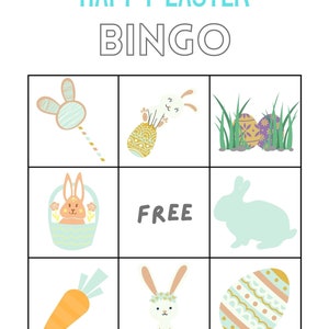 HAPPY EASTER Bingo for Kids of ALL Ages (digital Download Available to ...