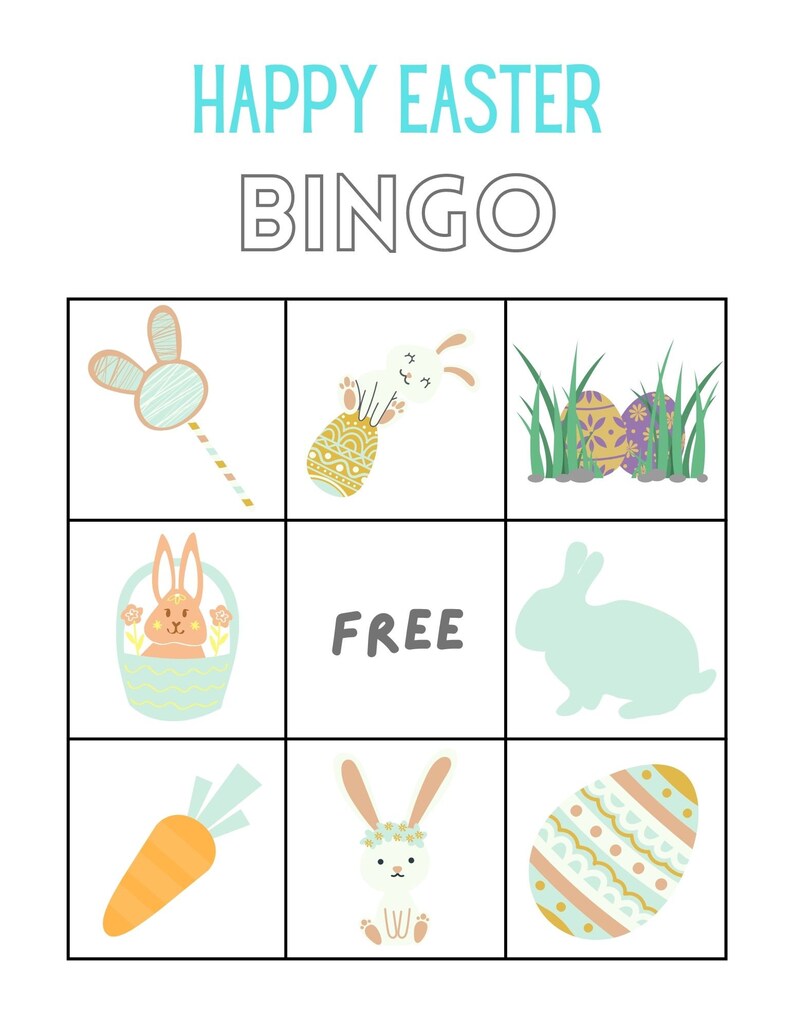 HAPPY EASTER Bingo for Kids of ALL Ages (digital Download Available to ...