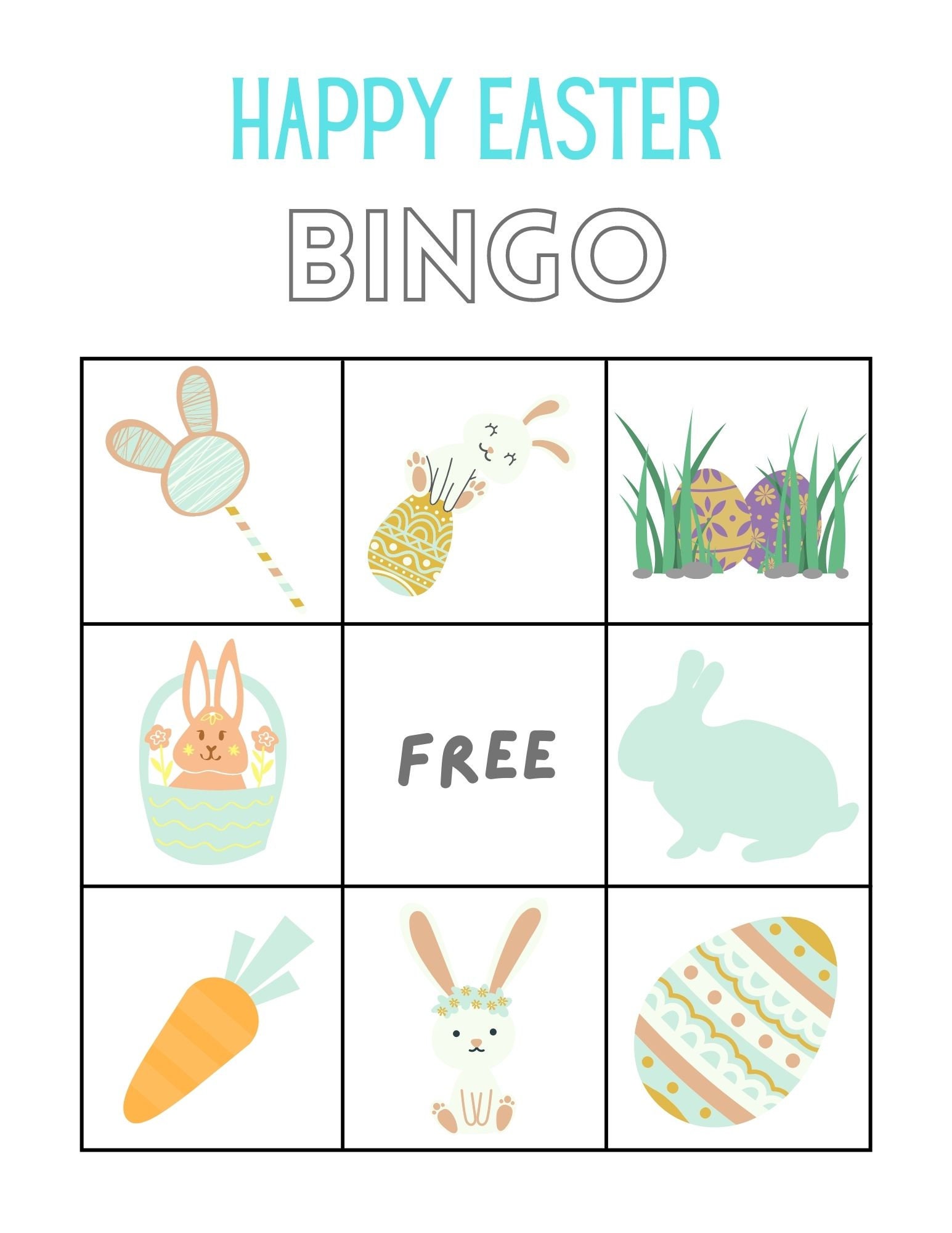 HAPPY EASTER Bingo for Kids of ALL Ages (digital Download Available to ...
