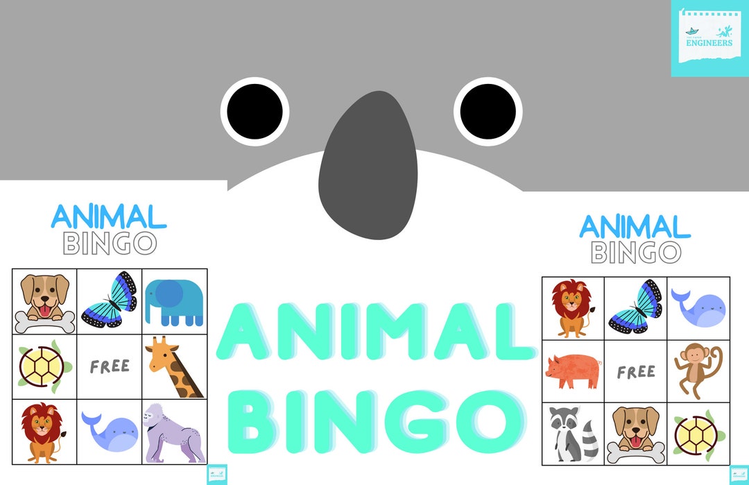 ANIMAL Bingo for Kids of ALL Ages (digital Download Available to Print ...
