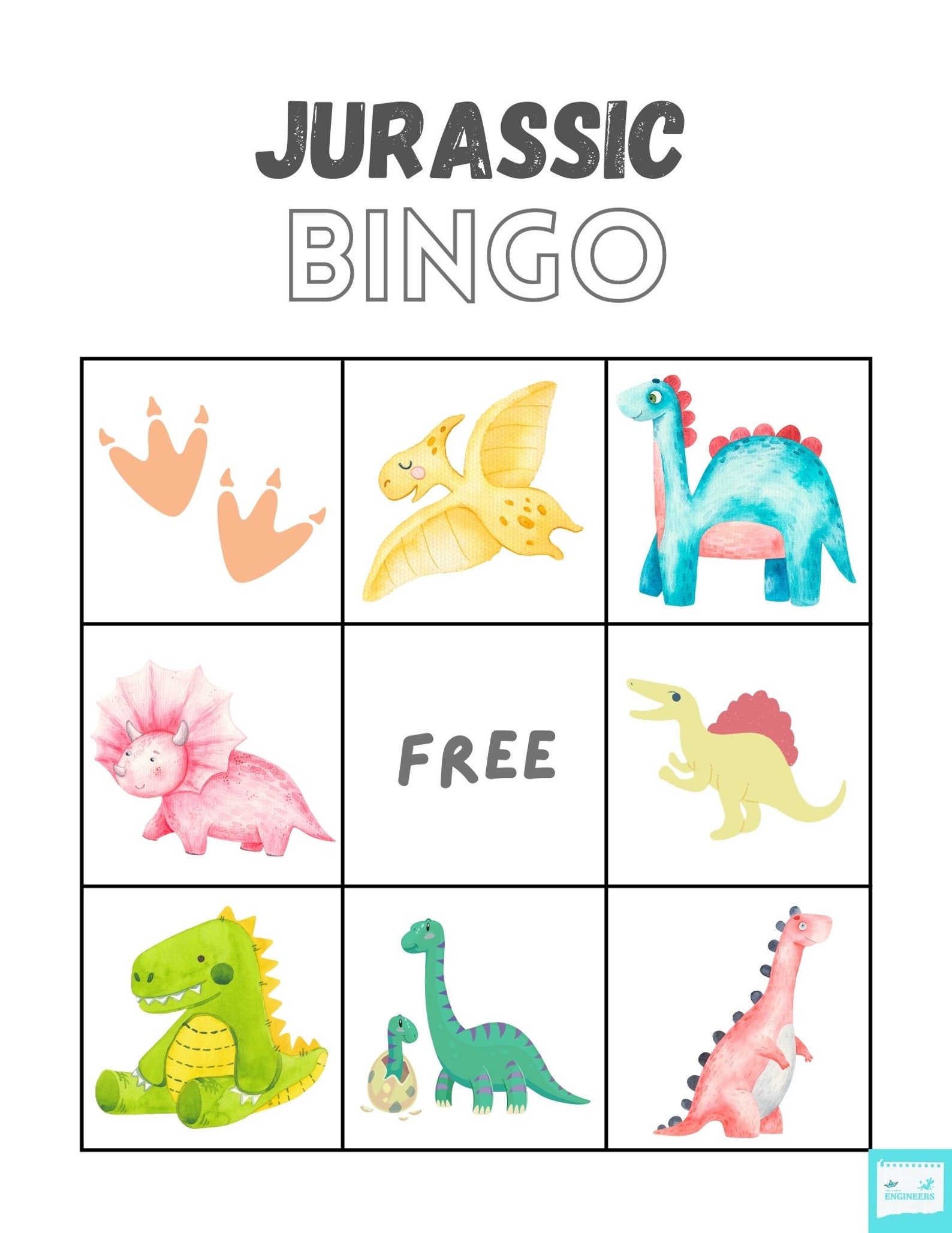 JURASSIC Bingo for Kids of ALL Ages (digital Download Available to ...
