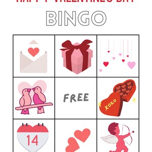 VALENTINE'S DAY Bingo for Kids of ALL Ages (digital Download Available ...