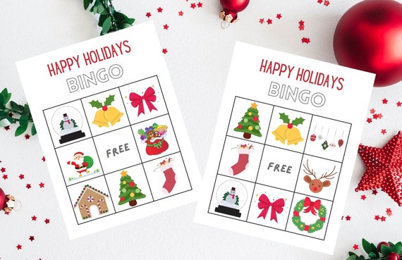 EDITABLE HAPPY HOLIDAYS Bingo for Kids digital Download | Etsy