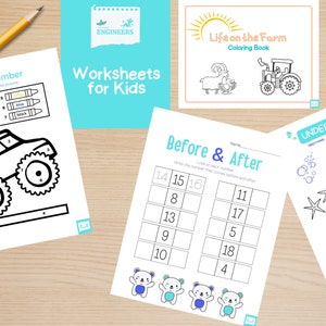Worksheets for Kids Packet (digital Download) - 8 Worksheets + 11 ...