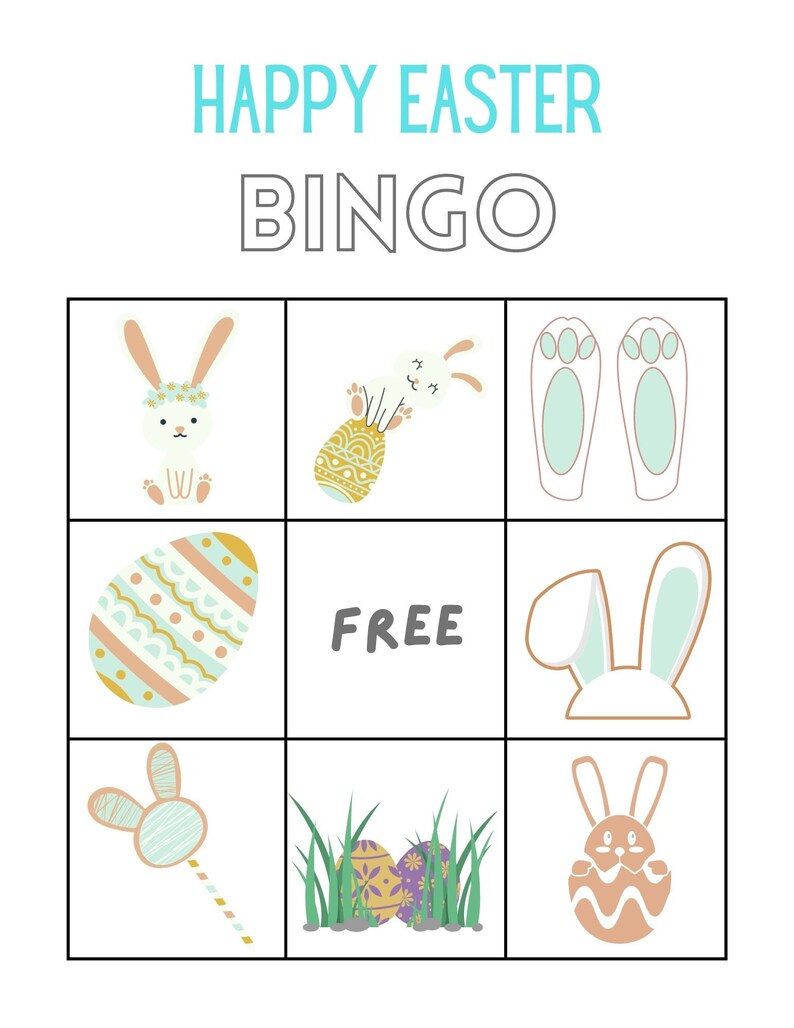 HAPPY EASTER Bingo for Kids of ALL Ages (digital Download Available to ...