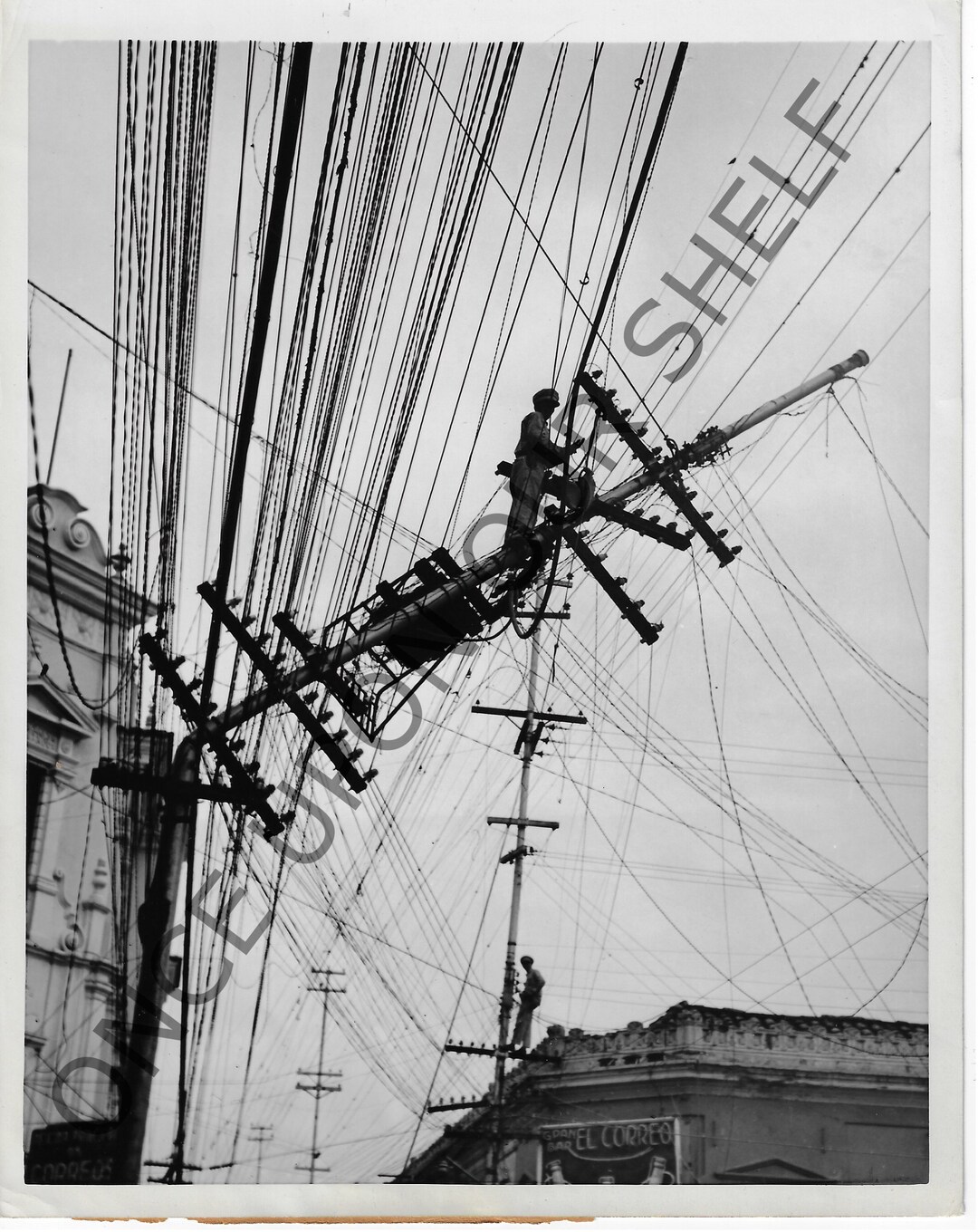 1952 Press Photo of Lineman Repairing Damaged Telephone/telegraph Lines ...