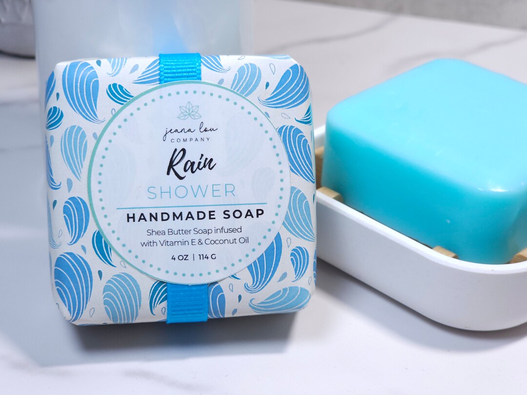 Rain Shower Handmade Soap 4 Oz. - Etsy
