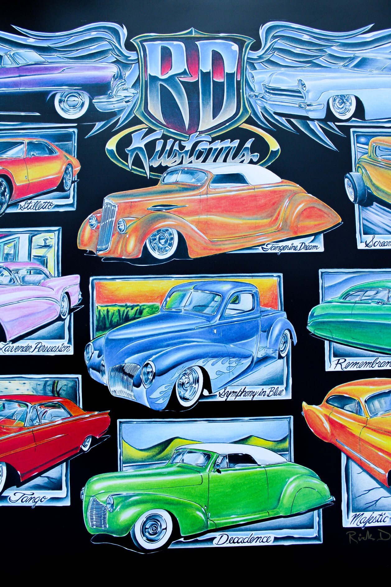 Kustom Cars by RD Kustoms Poster - Etsy