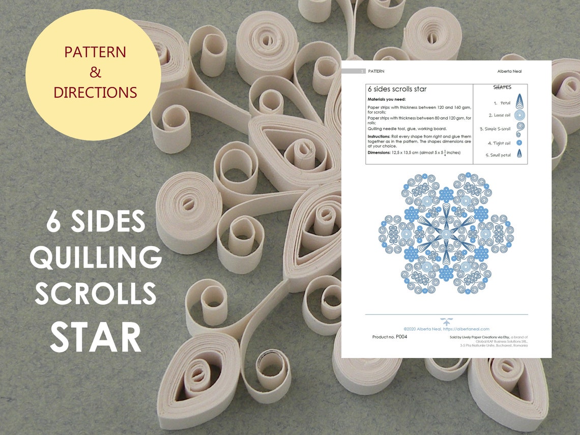 PDF Quilling Star Pattern, Working Document for Intermediate Quiller ...