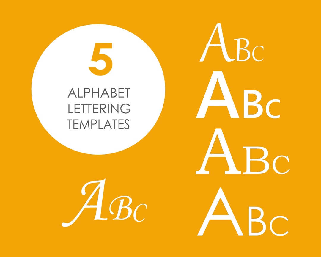 PDF Patterns 5 Fonts of All English Letters, for Quilling Lettering ...