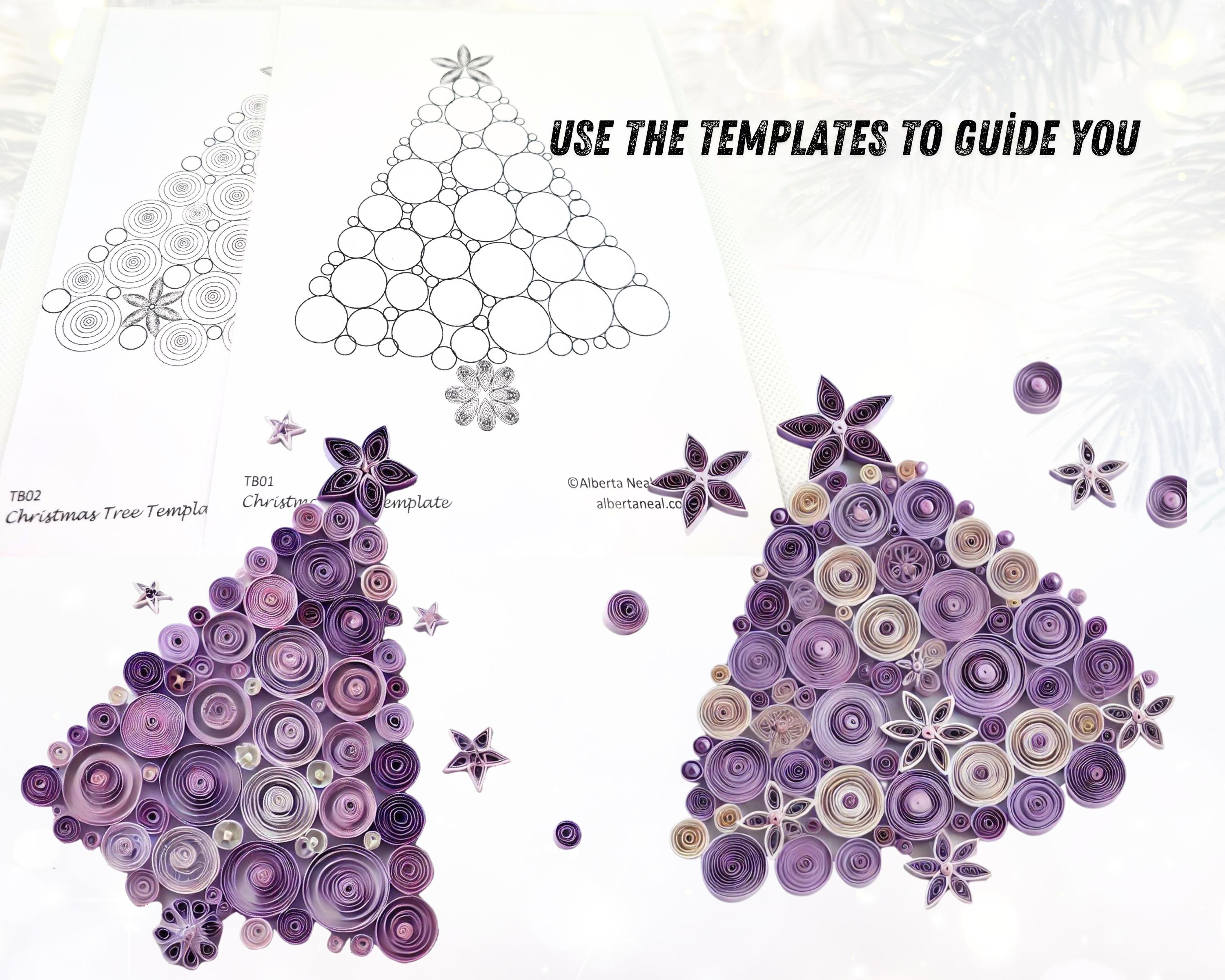 Quilled Christmas Tree Template, DIY Paper Decoration (digital Download ...