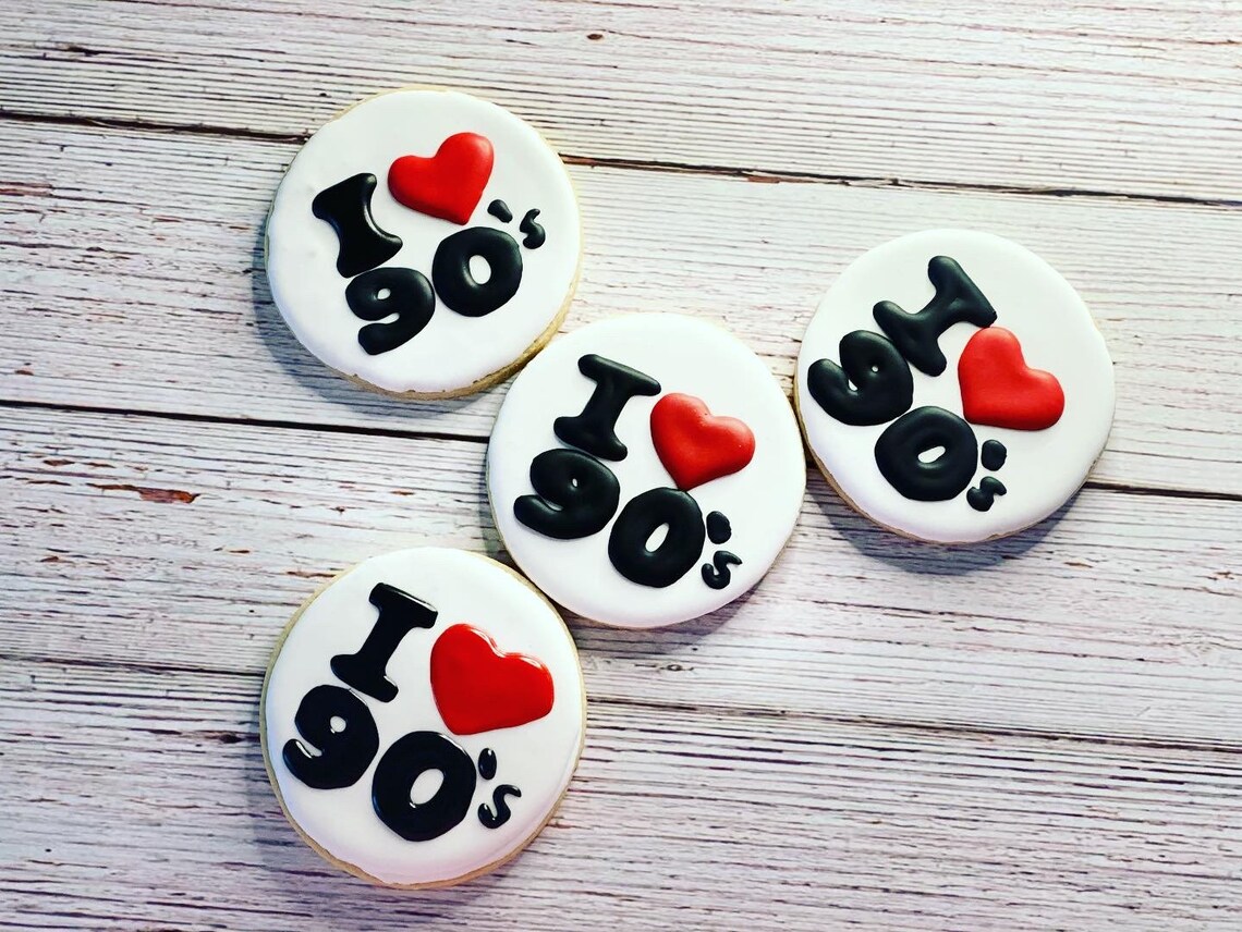 I Love the 90s Cookies 90s Cookies Decade Cookies - Etsy