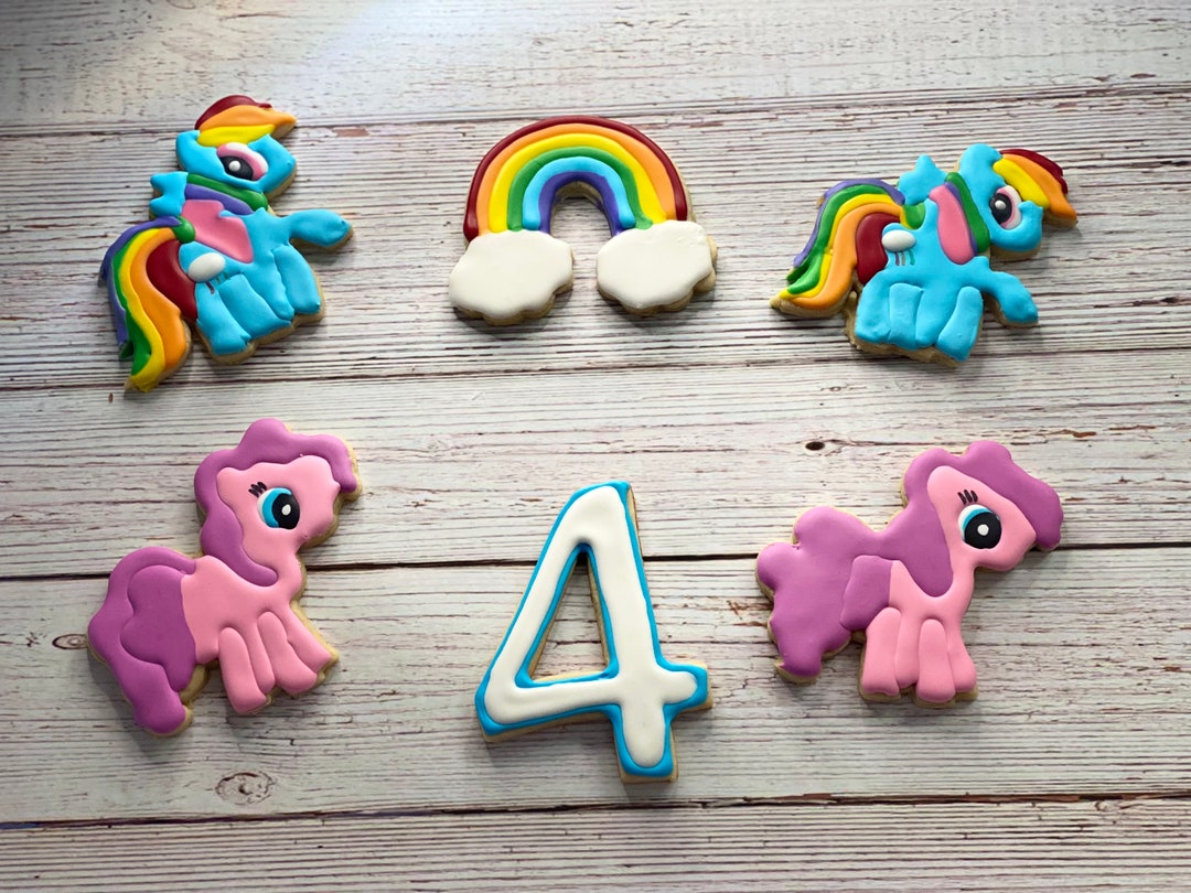 My Little Pony Cookies | Pony Cookies | Rainbow Cookies | Birthday ...