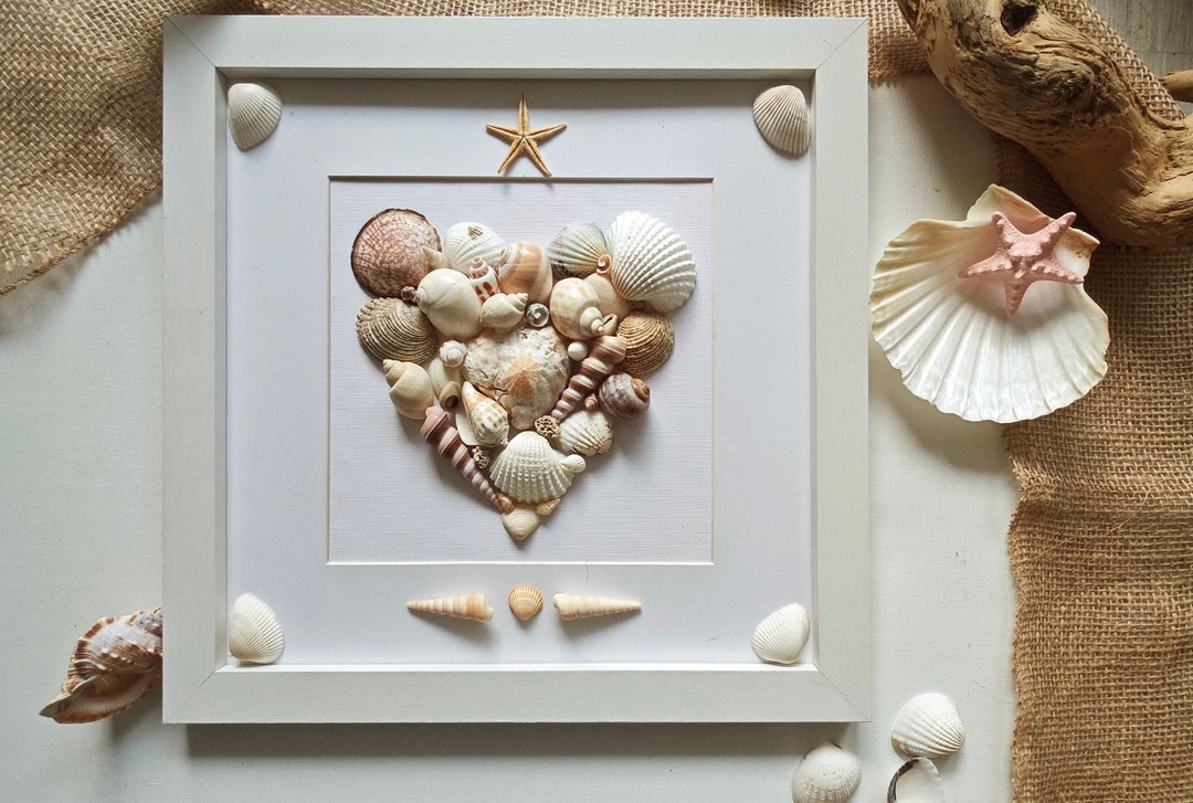 Panel Heart Made of Shells - Etsy