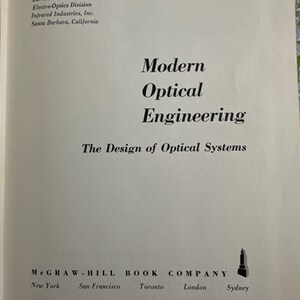 Modern Optical Engineering First Edition - Etsy