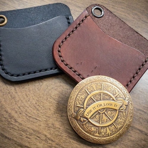 The Keeper Leather EDC Challenge Coin Slip Case - Etsy