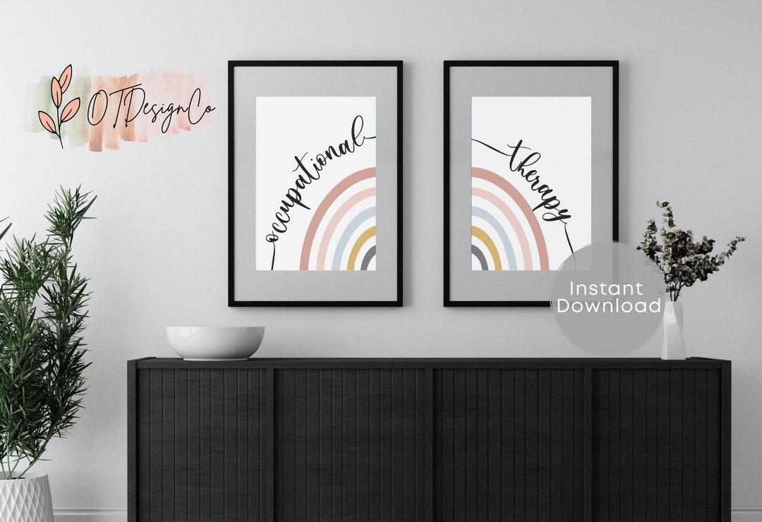 Occupational Therapy OT Wall Office Decor Rainbow Printable Instant ...