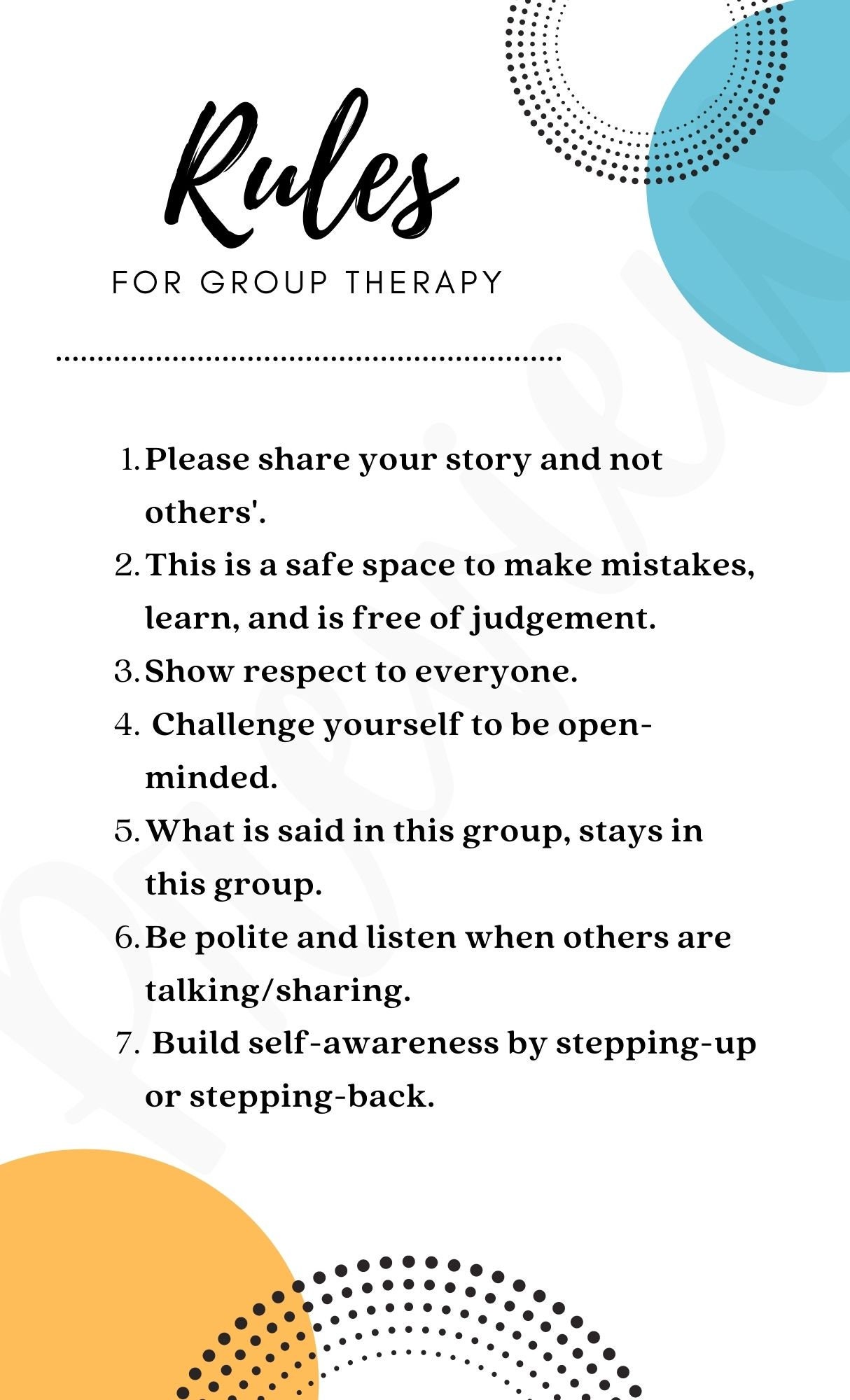Group Therapy Poster Counsellor Therapist Mental Health Printable ...