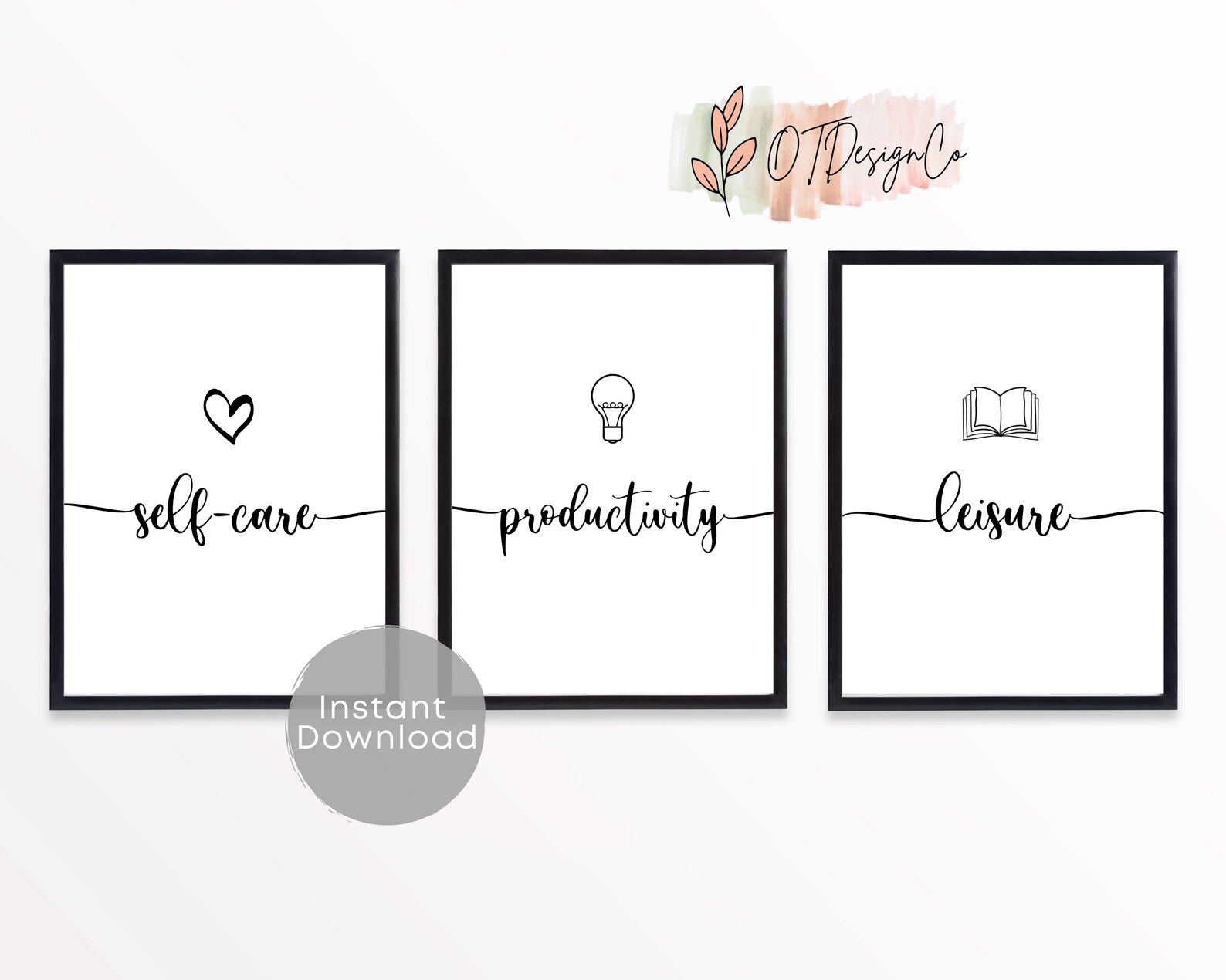 Occupational Therapy Poster Bundle Self-care Productivity Leisure ...