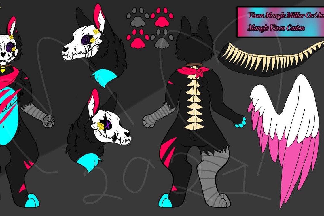 Furry Badge AND Character Sheet - Etsy