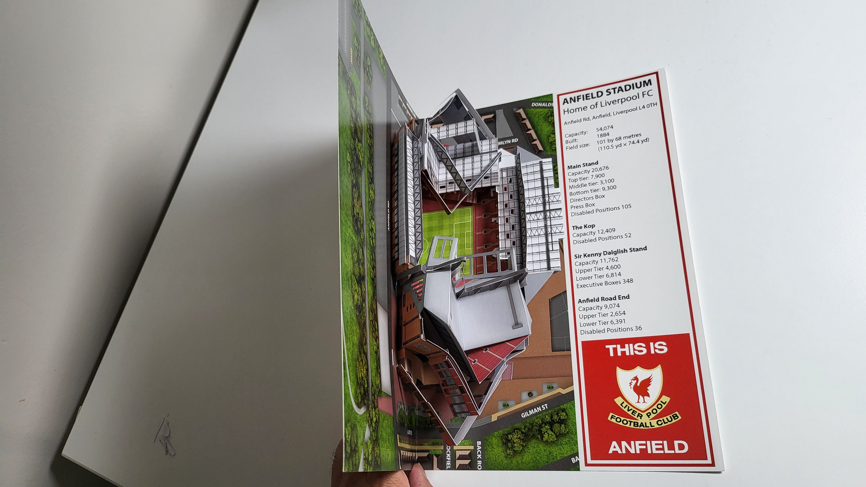 Liverpool Stadium 3D Pop-up Card - Etsy UK