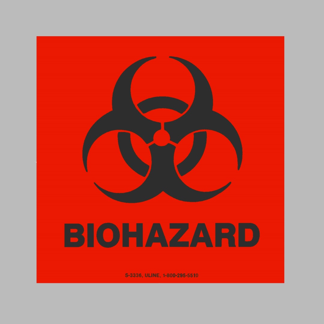 BIOHAZARD Decal 4"x4" | Made in USA | Dot Transportation Hazard Sticker ...