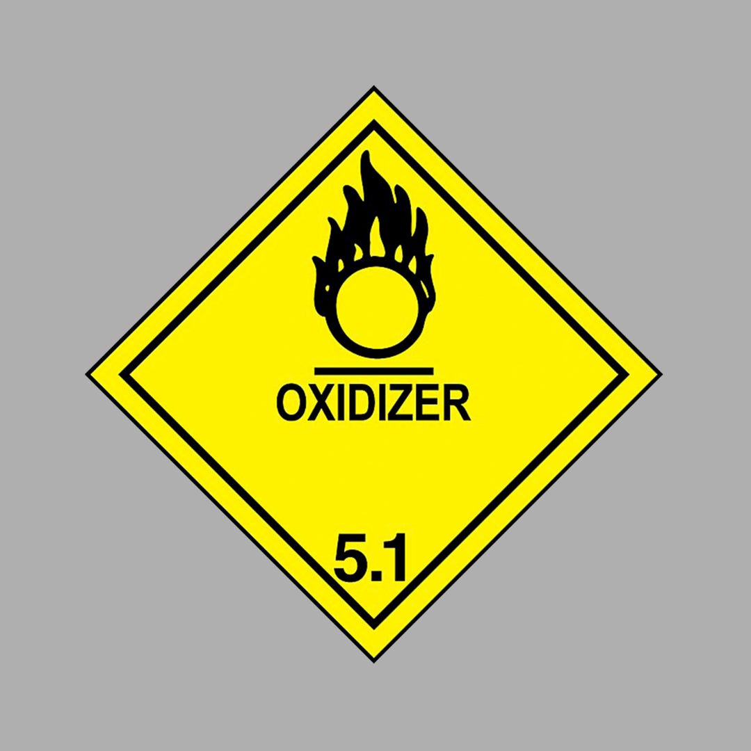 OXIDIZER Decal 4"x4" | Made in USA | Dot Transportation Hazard Sticker ...