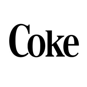 Coke Logo Vinyl Die-cut Decal | MADE IN USA | Window/bumper Sticker ...