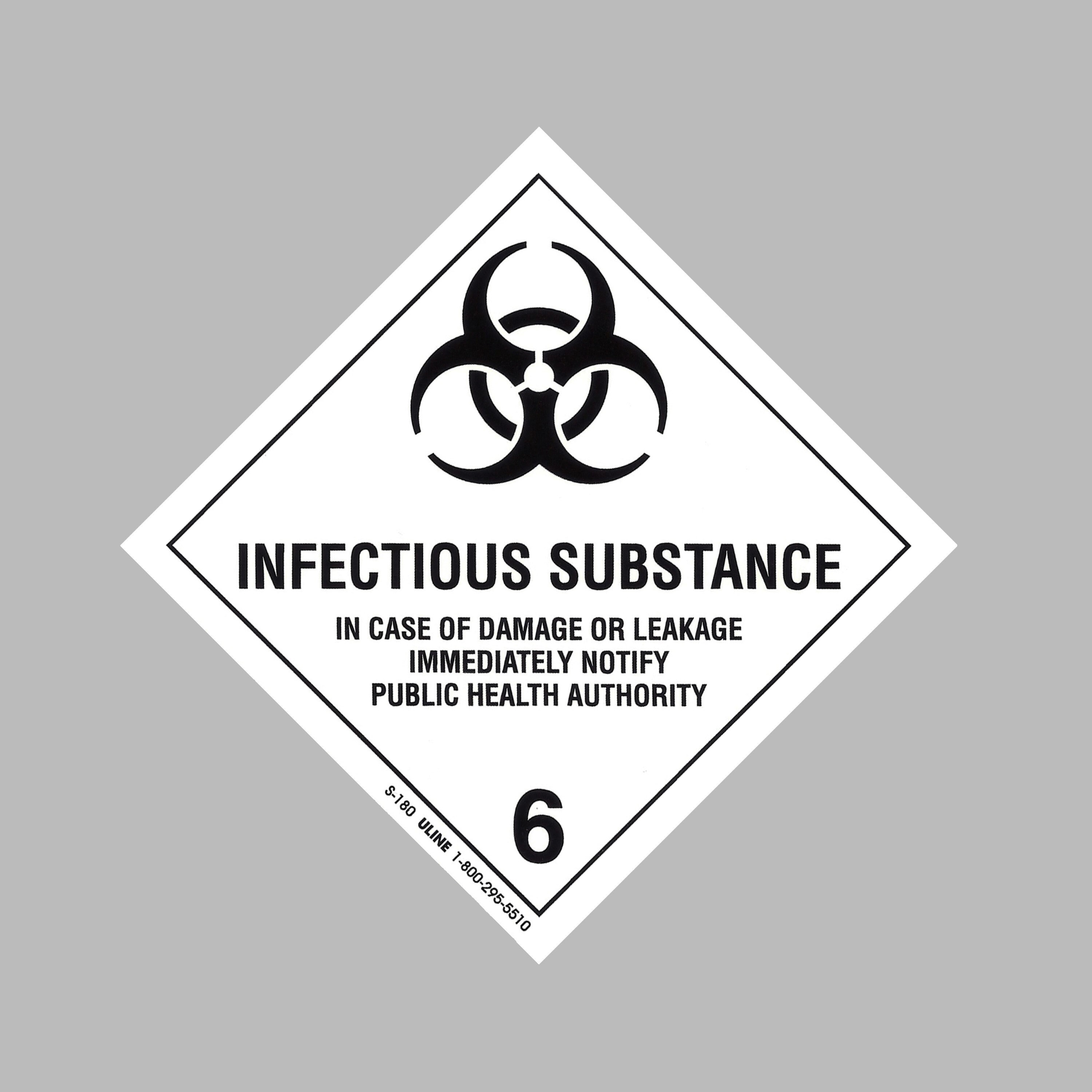 Infectious Substance Decal 4x4 Made in USA Dot Transportation Hazard ...