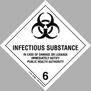 Infectious Substance Decal 4"x4" | Made in USA | Dot Transportation ...