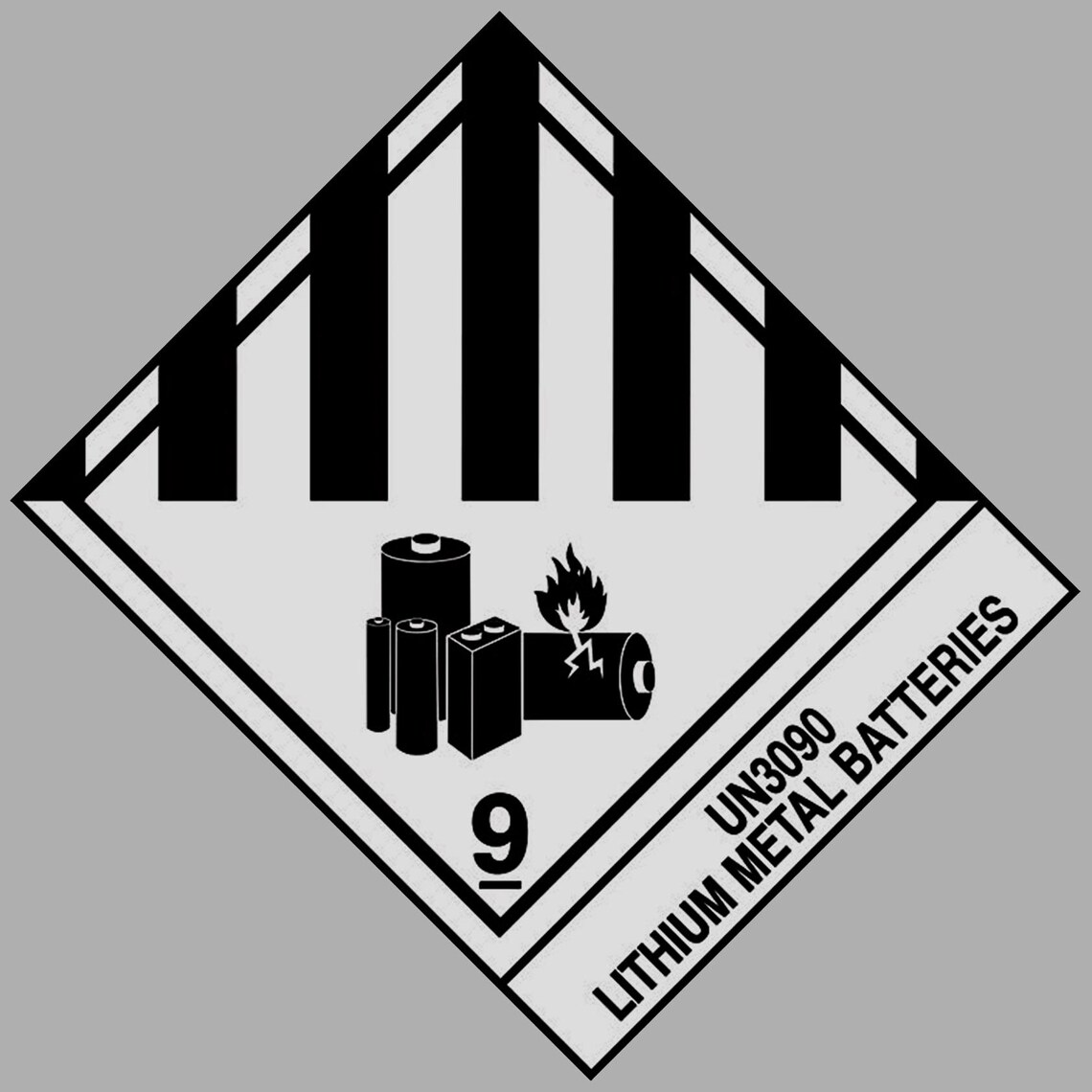 Lithium Metal Batteries Decal 4"x4" | Made in USA | Dot Transportation ...